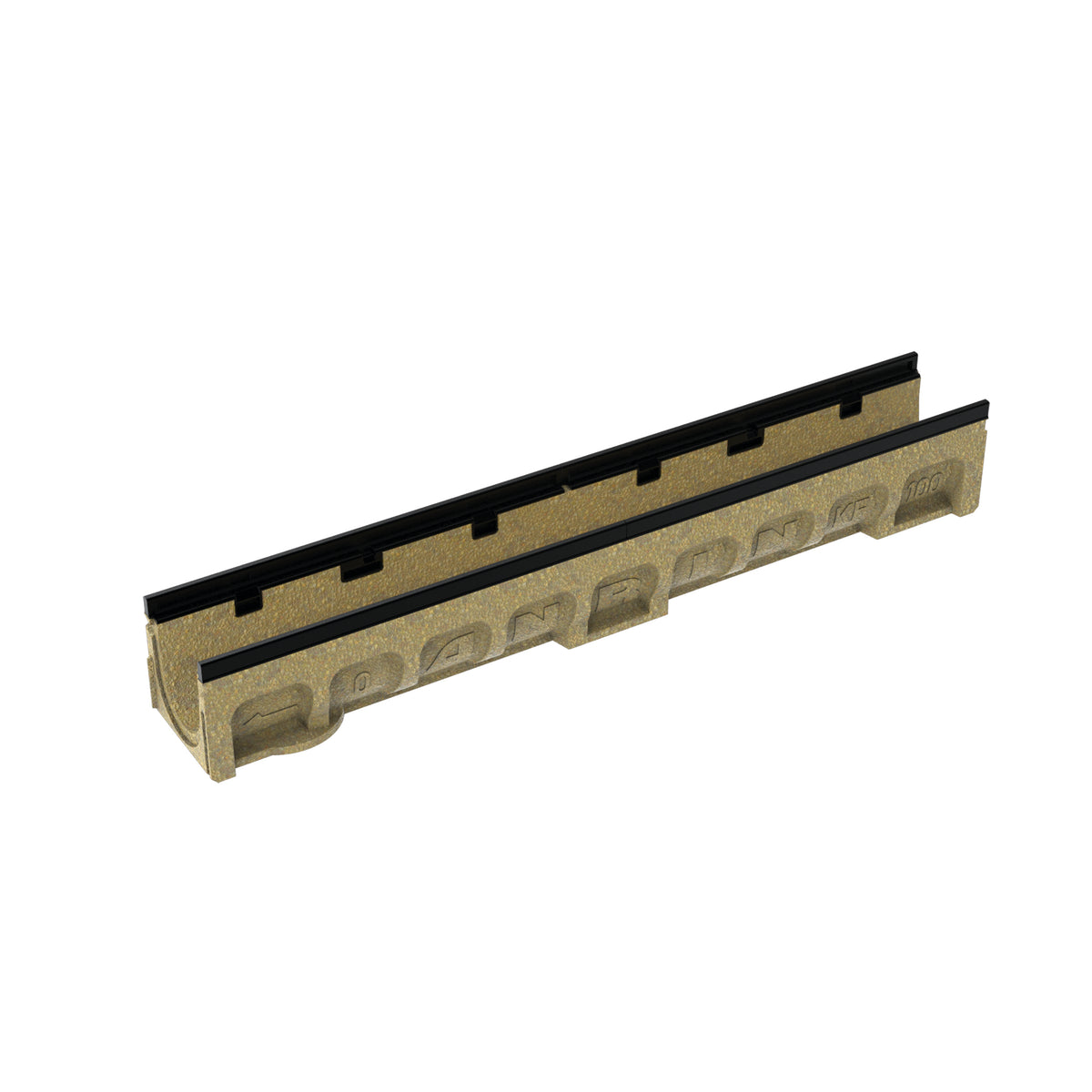 ANRIN KF100 - 4" Wide Cast Iron Reinforced Edge Trench Drain Channel ...